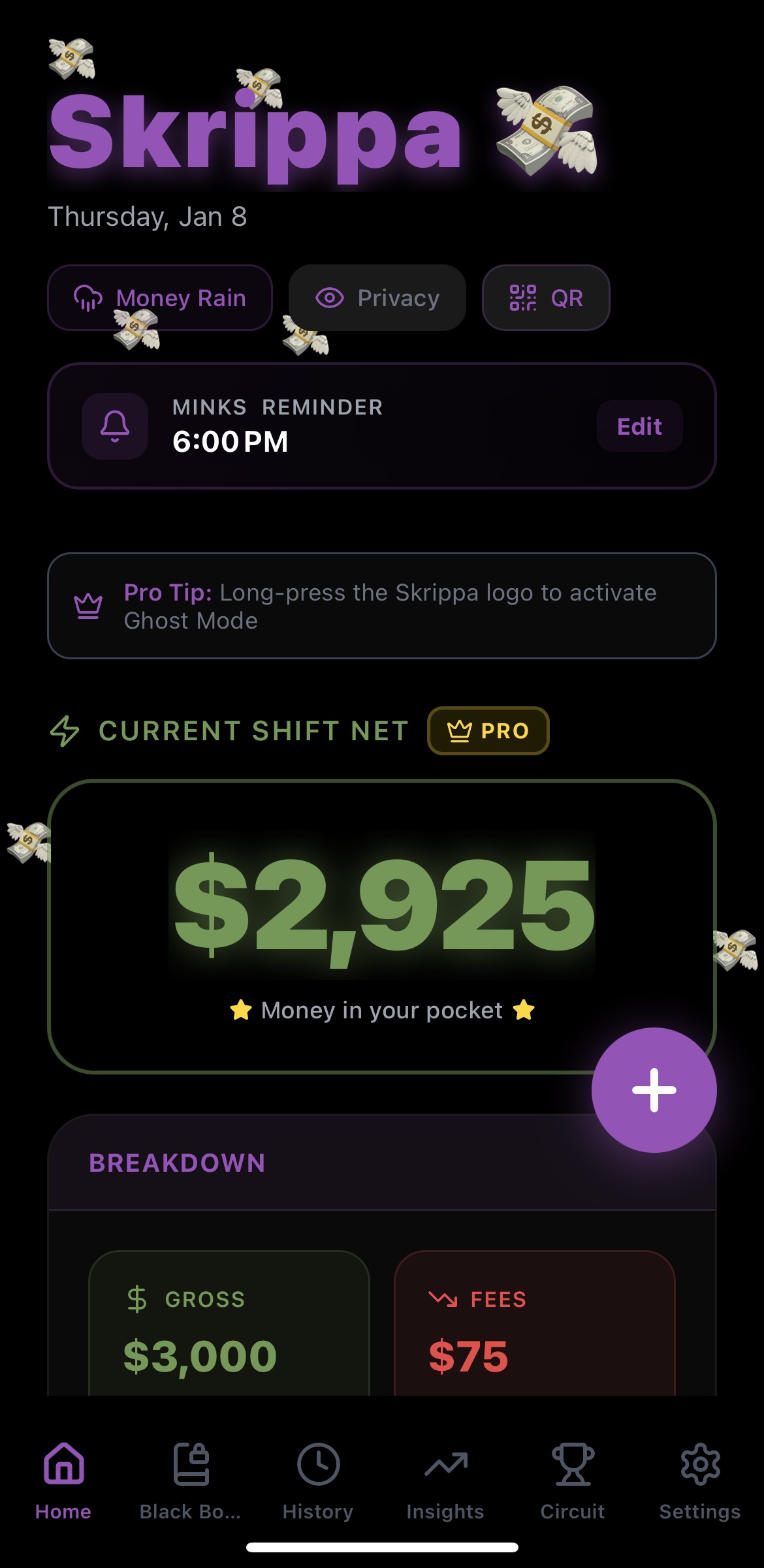 Skrippa - Earnings & Expense Tracker